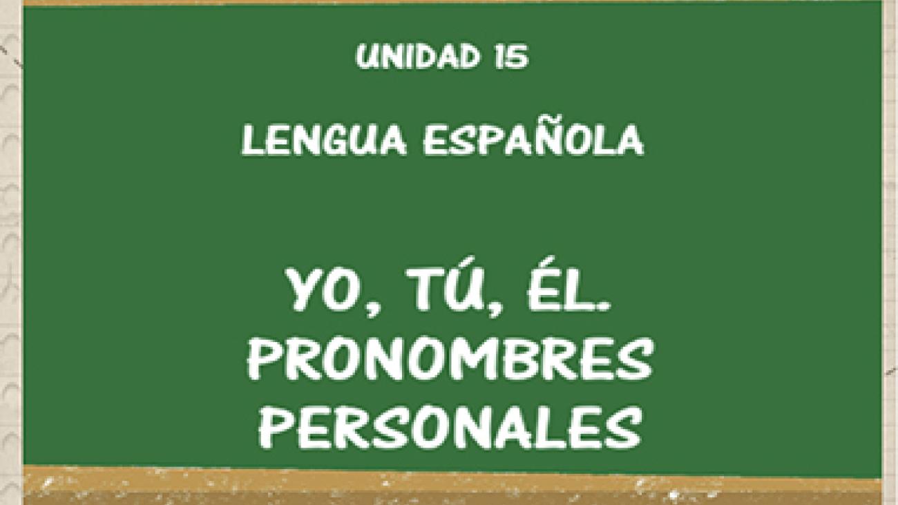 Yo, tú, él. Pronombres personales | Ministerio de Educación Pública